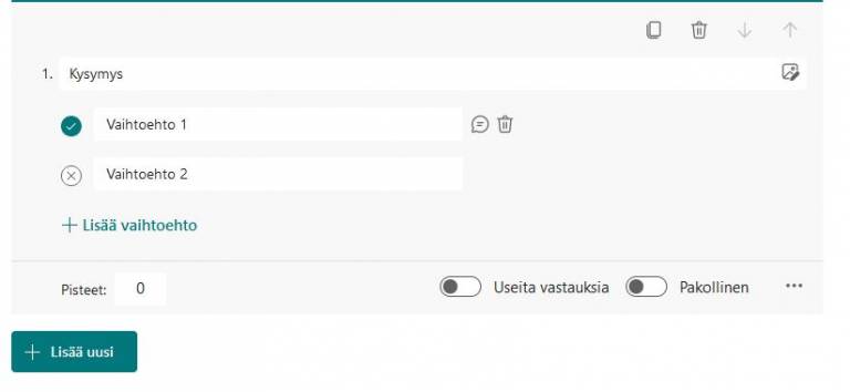 Tenttiminen Formsilla: Kysely | Vinkkipankki | Tampereen korkeakouluyhteisö