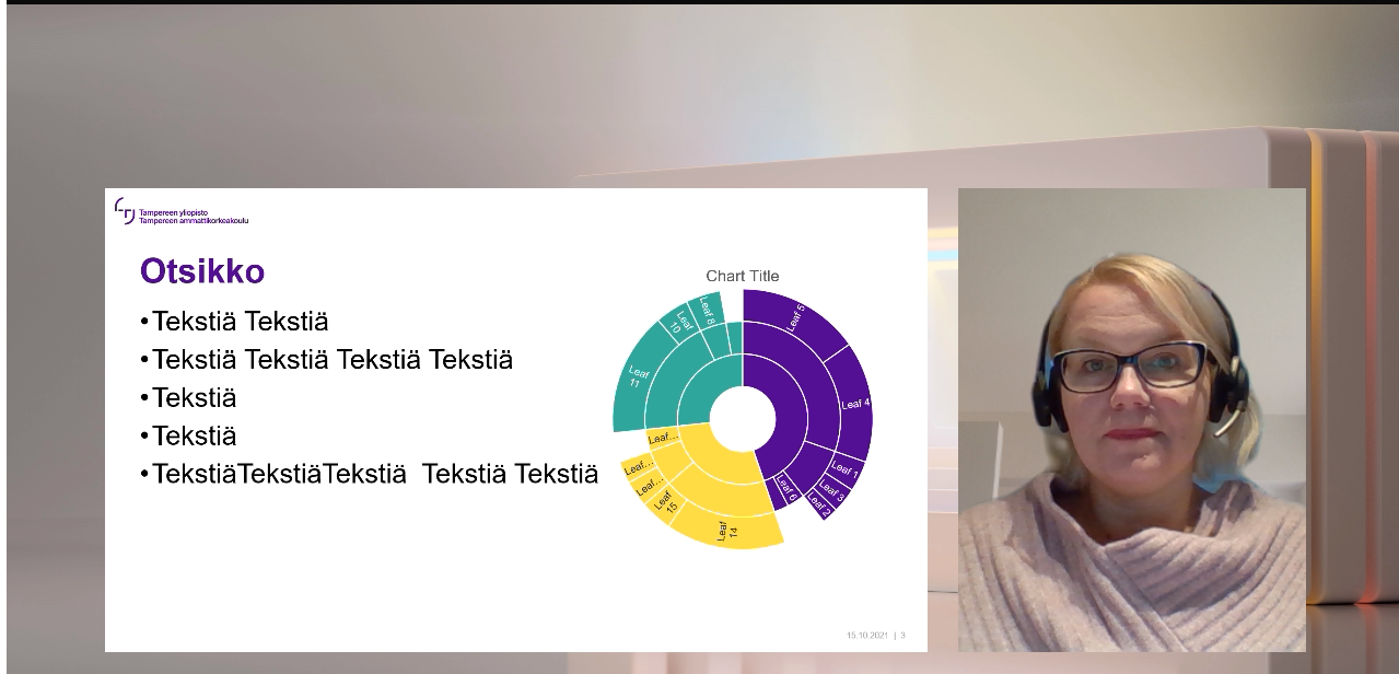 Presenter mode in Teams meetings | Digital toolkit | Tampere Universities